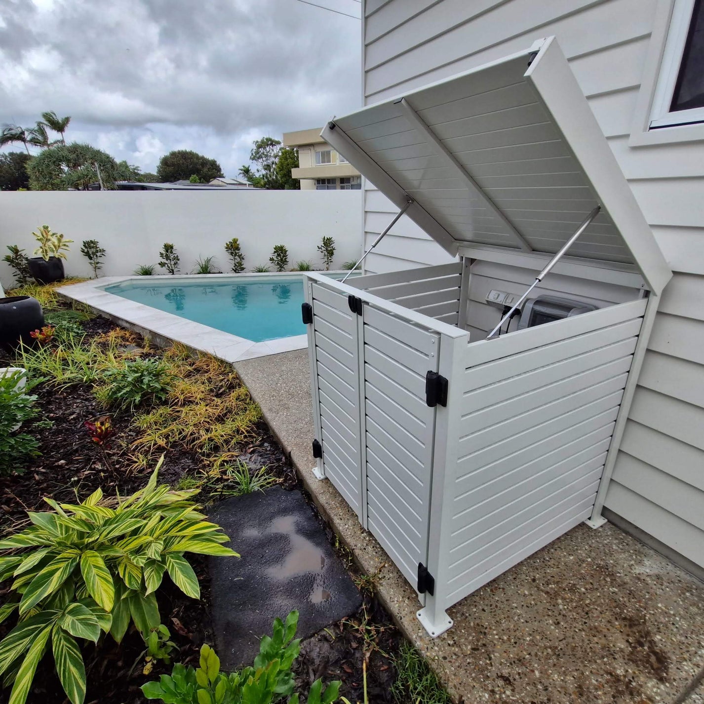 Pool Pump Cover | DIY Pool Pump Cover With Lid – Slatwerx